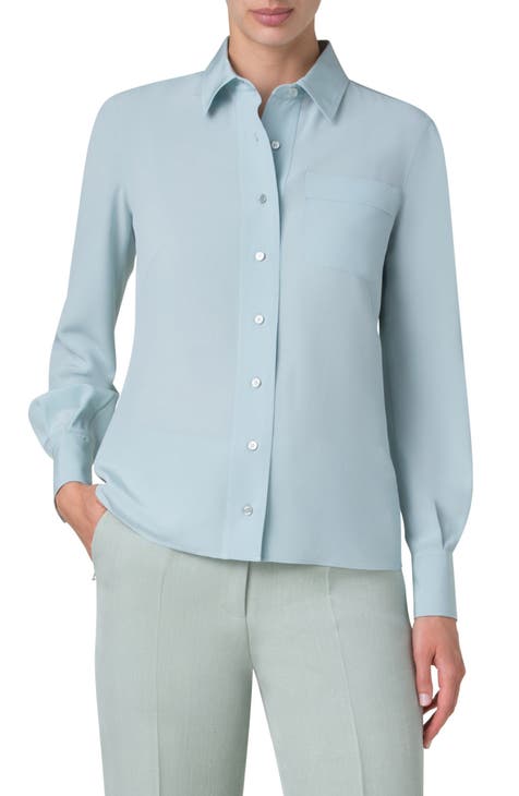 Women's 100% Silk Button Up Tops | Nordstrom