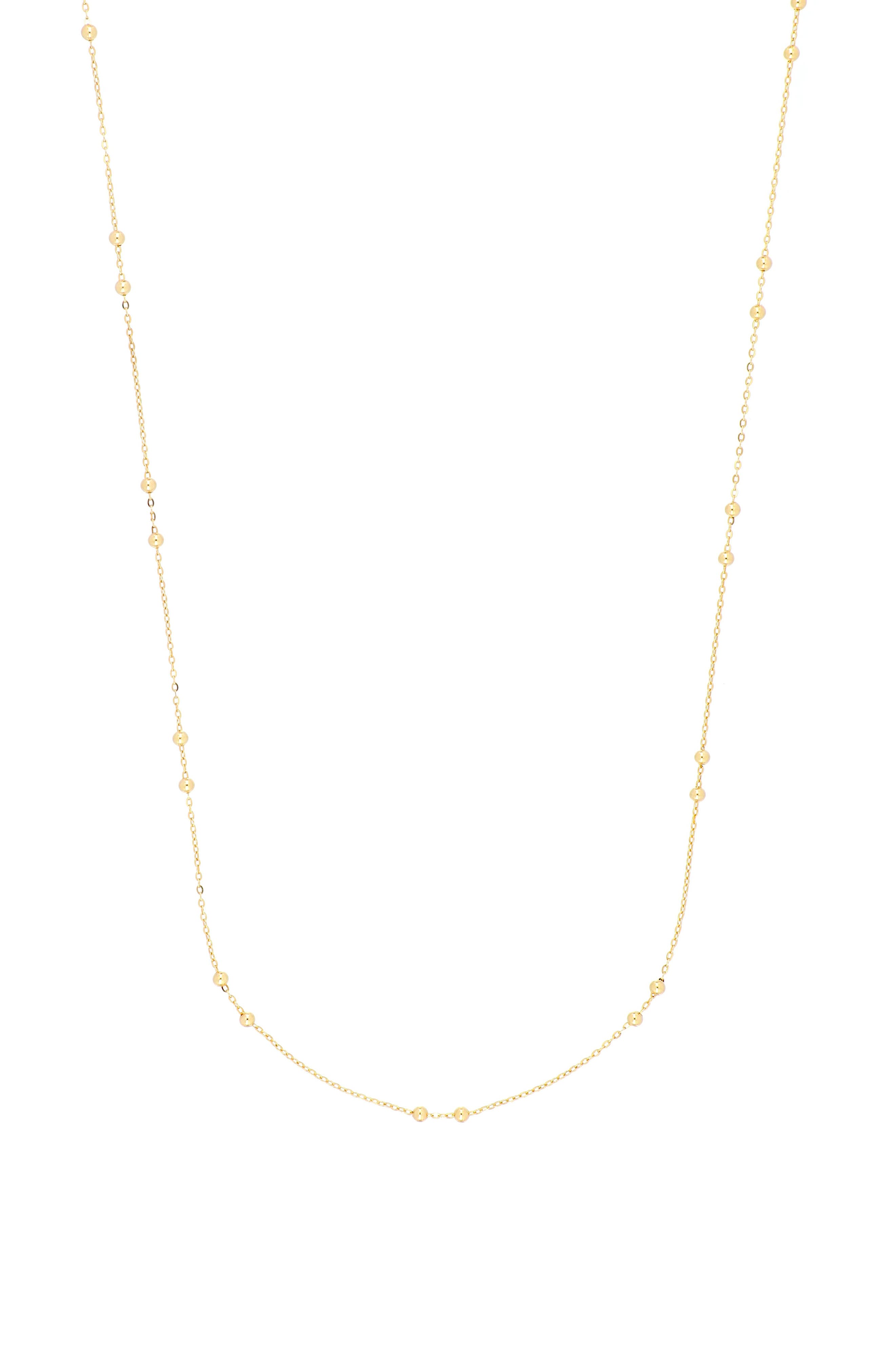 Bony Levy 14K Gold Beaded Station Necklace | Nordstromrack