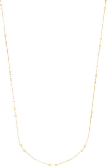 Bony Levy 14K Gold Beaded Station Necklace | Nordstromrack