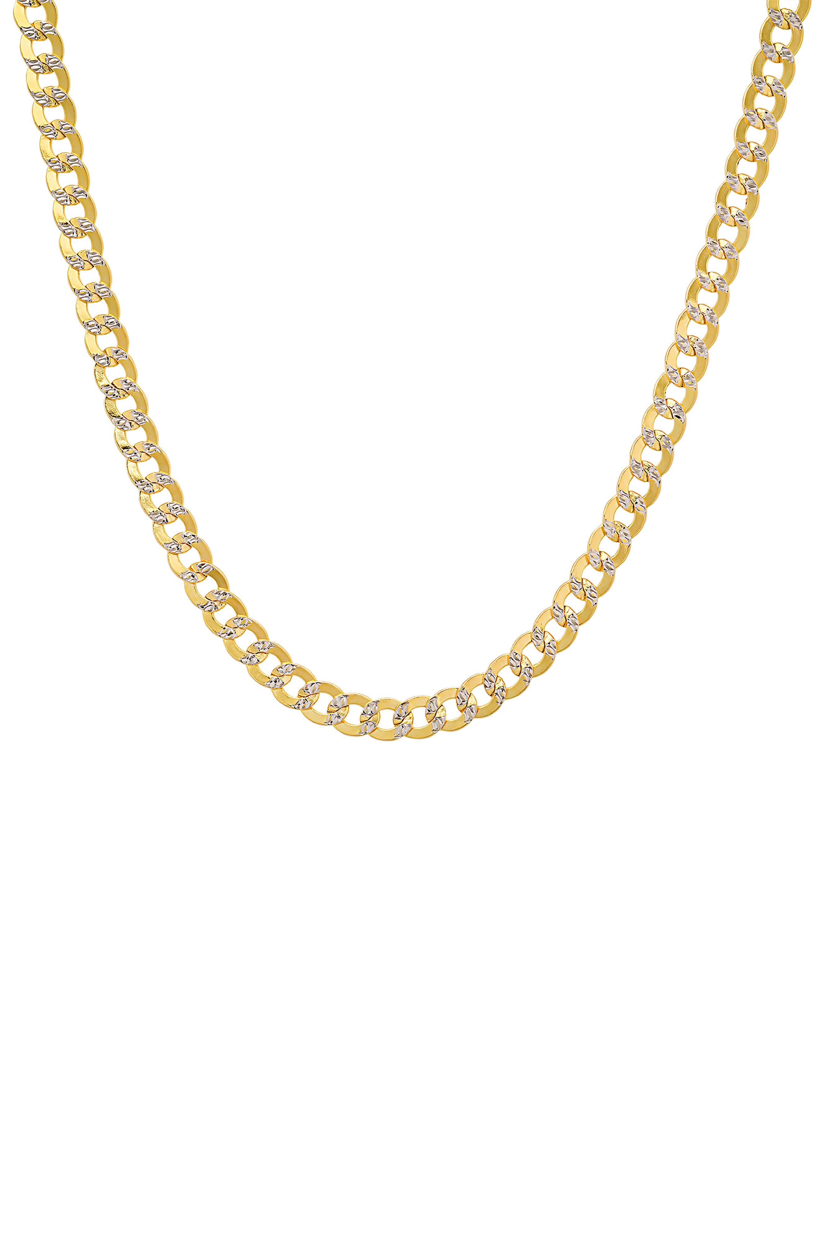 Queen Jewels Men's Diamond Cut Pavé Cubic Zirconia Chain Necklace ...