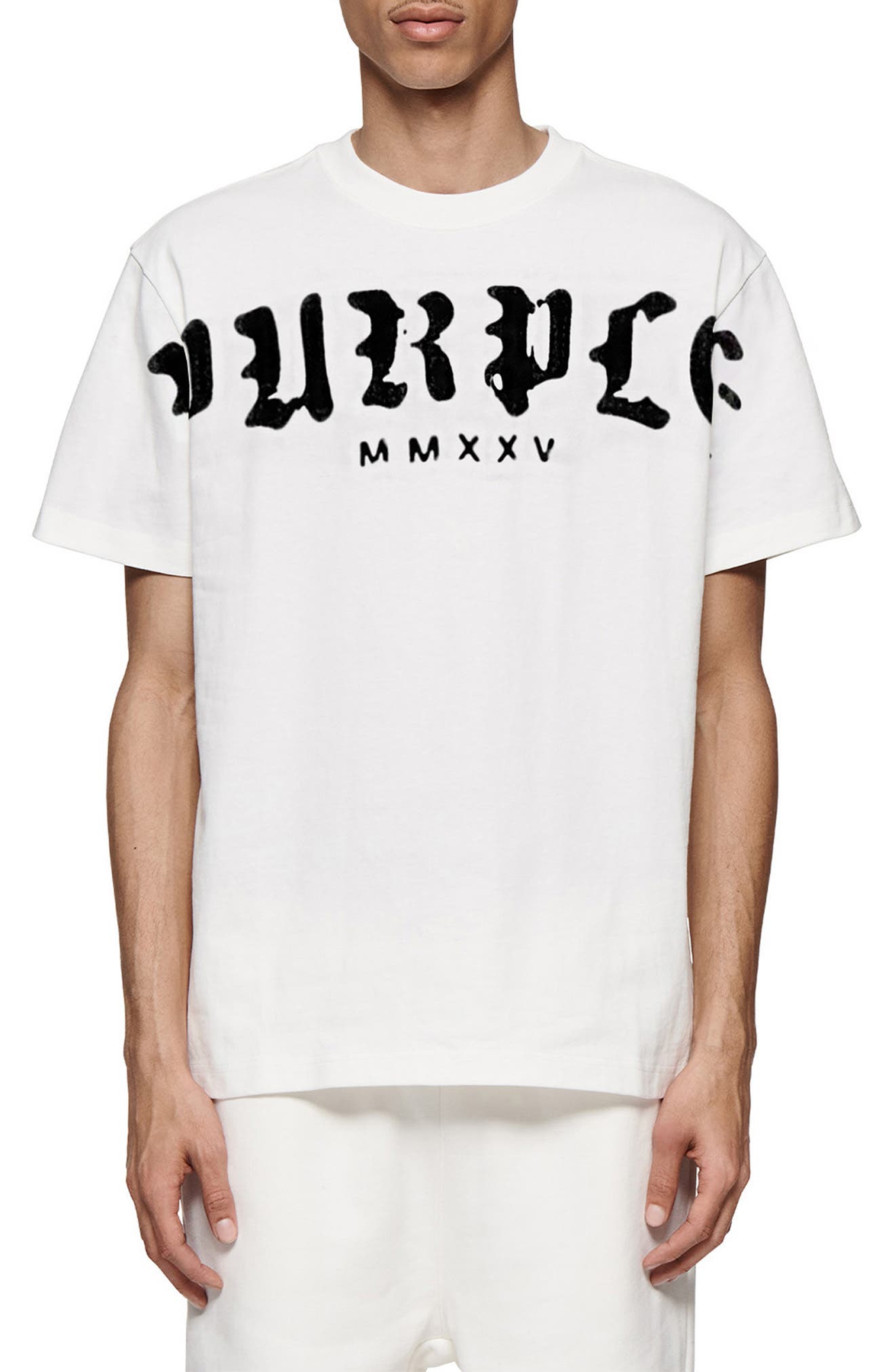 PURPLE BRAND Textured Cotton Jersey Logo Graphic T-Shirt | Nordstromrack