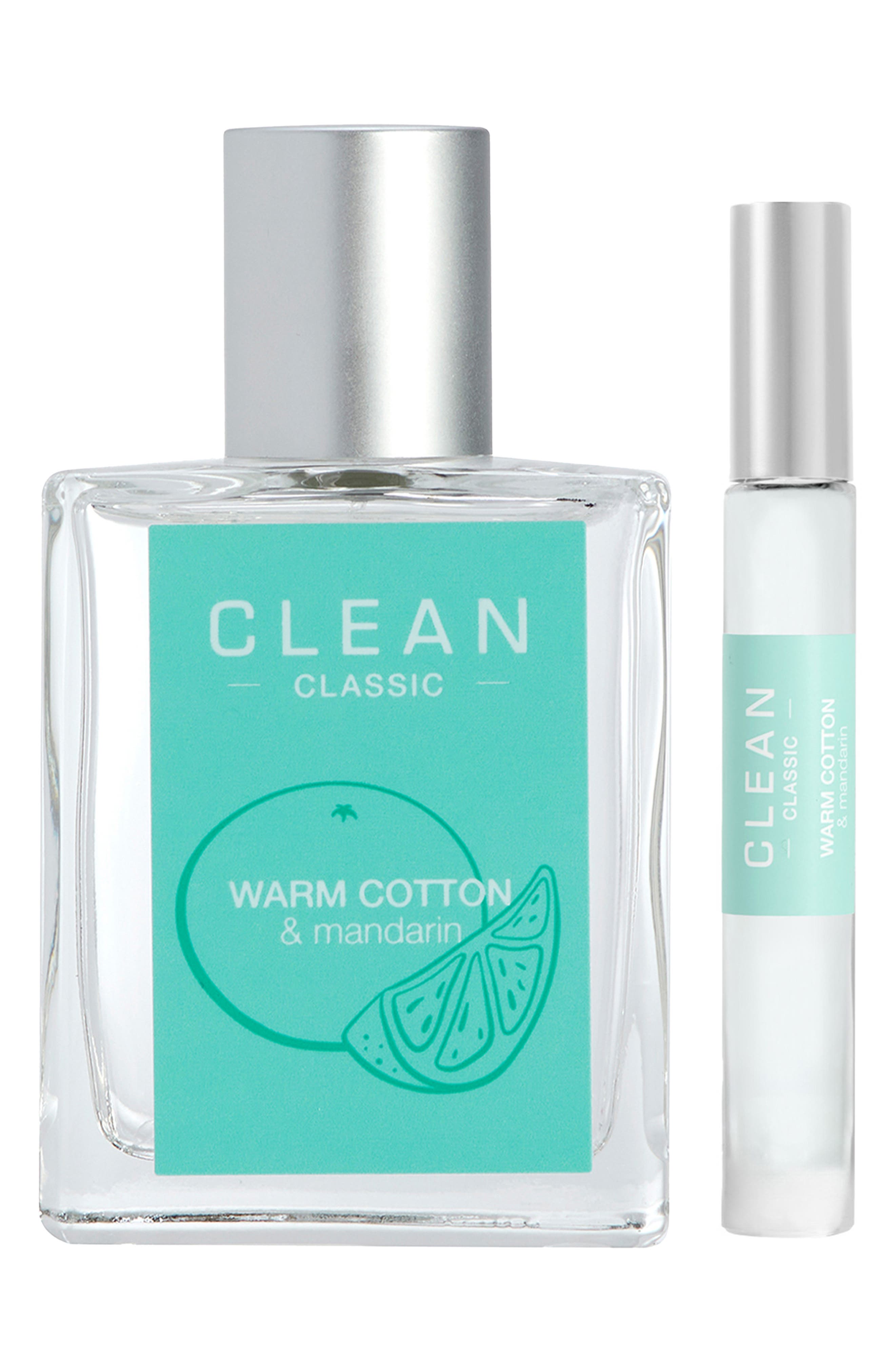 CLEAN Classic Warm Cotton & Mandarin Eau de Toilette Spray & Rollerball ...