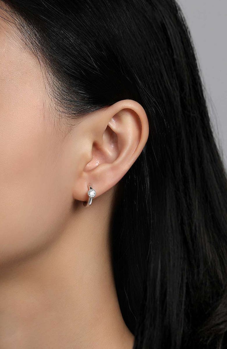 Lafonn Simulated Diamond Station Huggie Hoop Earrings | Nordstromrack
