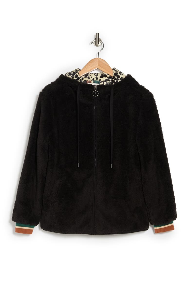 PJ Salvage Ciao Fleece Jacket With Faux Fur Hood | Nordstromrack