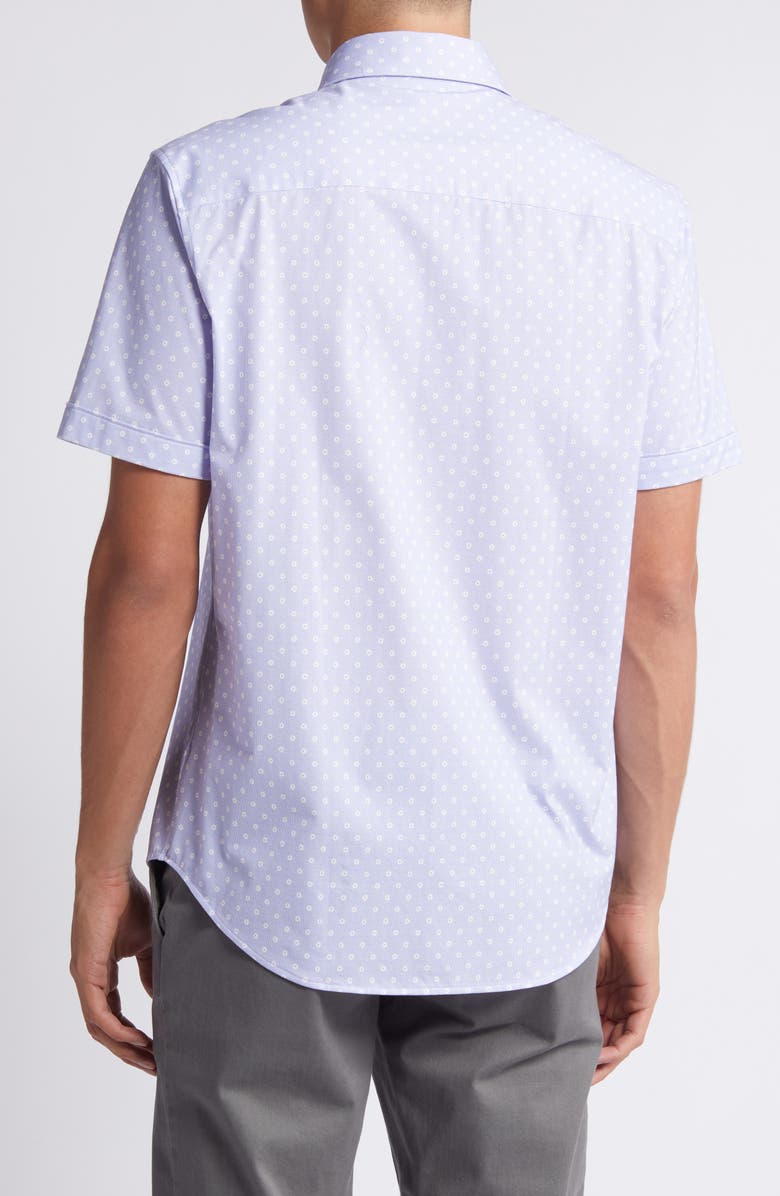 Bugatchi Miles OoohCotton® Dot Print Short Sleeve Button-Up Shirt ...