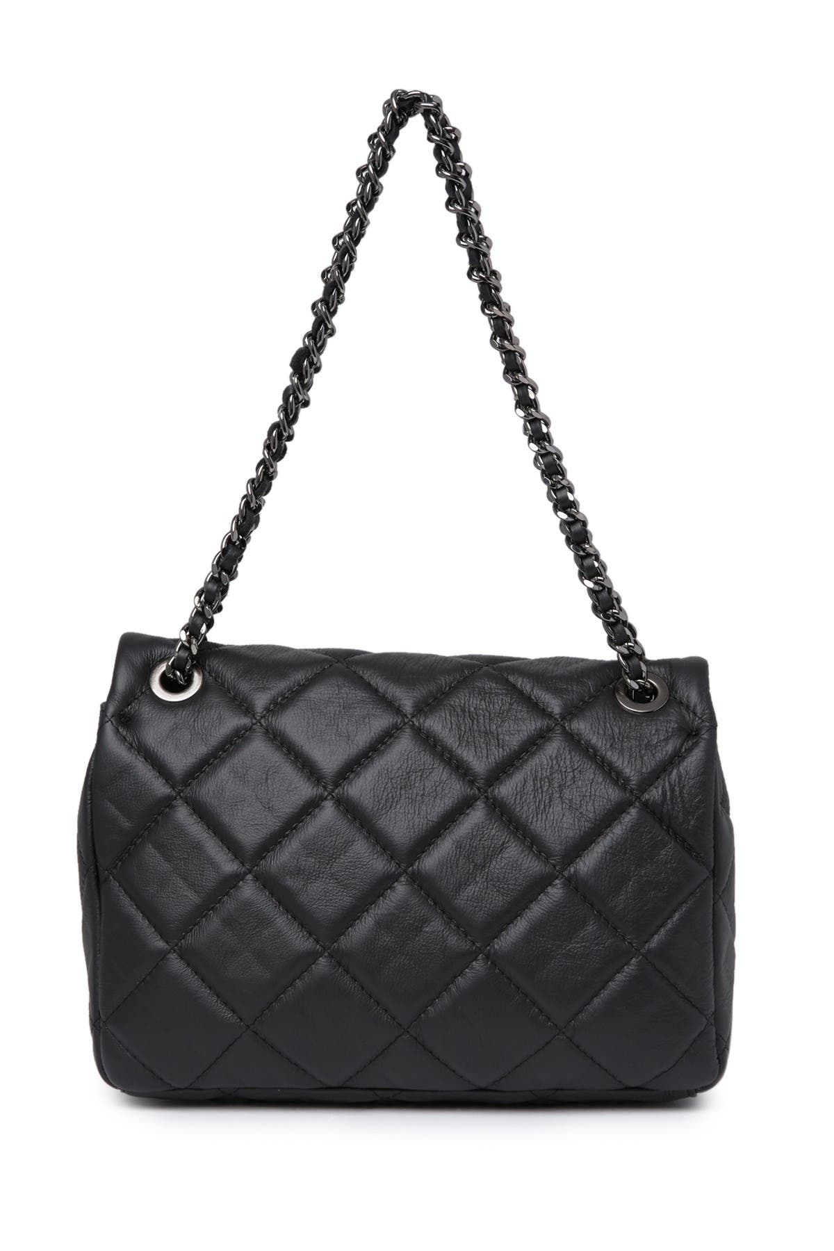 ANNA LUCHINI Quilted Leather Shoulder Bag | Nordstromrack