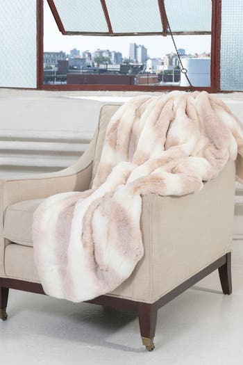 Amicale Faux Rex Rabbit Fur Throw Blanket | Nordstromrack