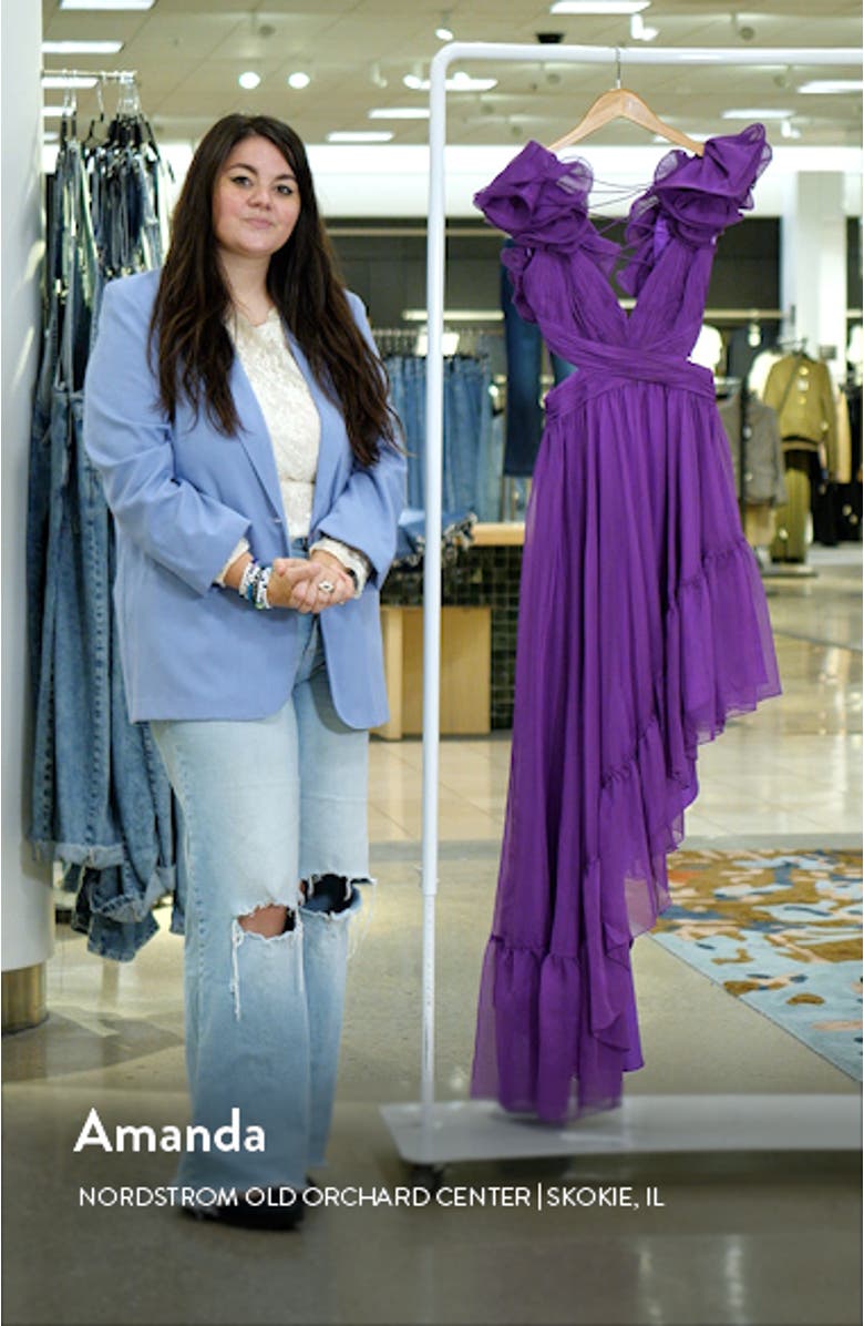 Mac Duggal Ruffle Cutout Asymmetric Chiffon Cocktail Dress | Nordstrom