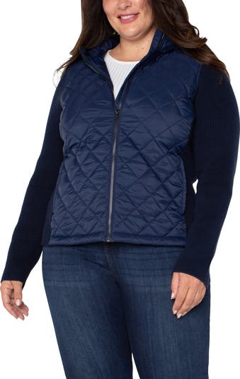 Liverpool Los Angeles Quilted Front Hooded Jacket | Nordstrom