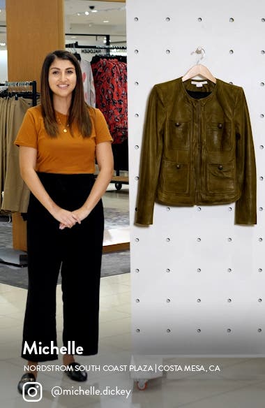 Veronica Beard Shanti Leather Jacket | Nordstromrack