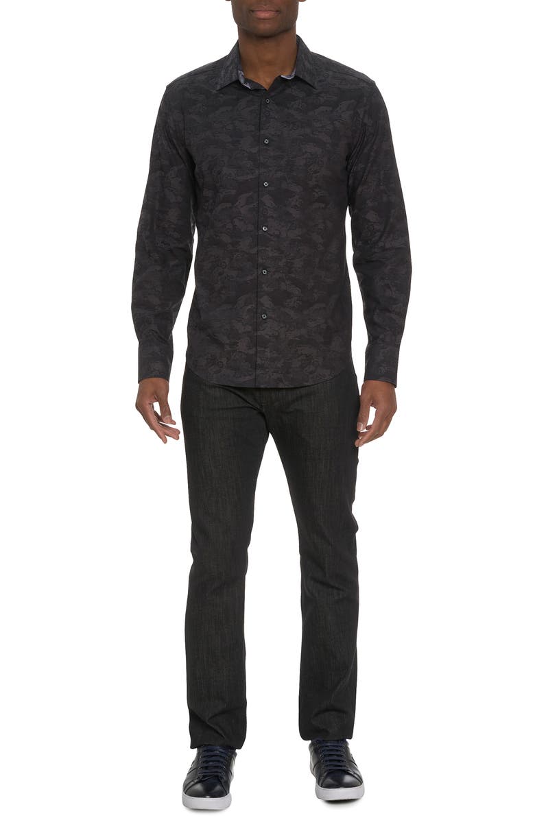 Robert Graham Junk Yard Cotton Jacquard Button-Up Shirt | Nordstromrack
