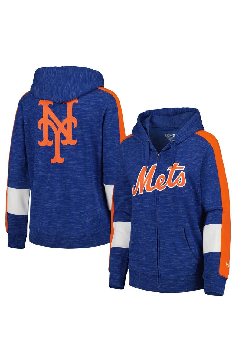 New Era Women's New Era Royal New York Mets Colorblock Full-Zip Hoodie ...
