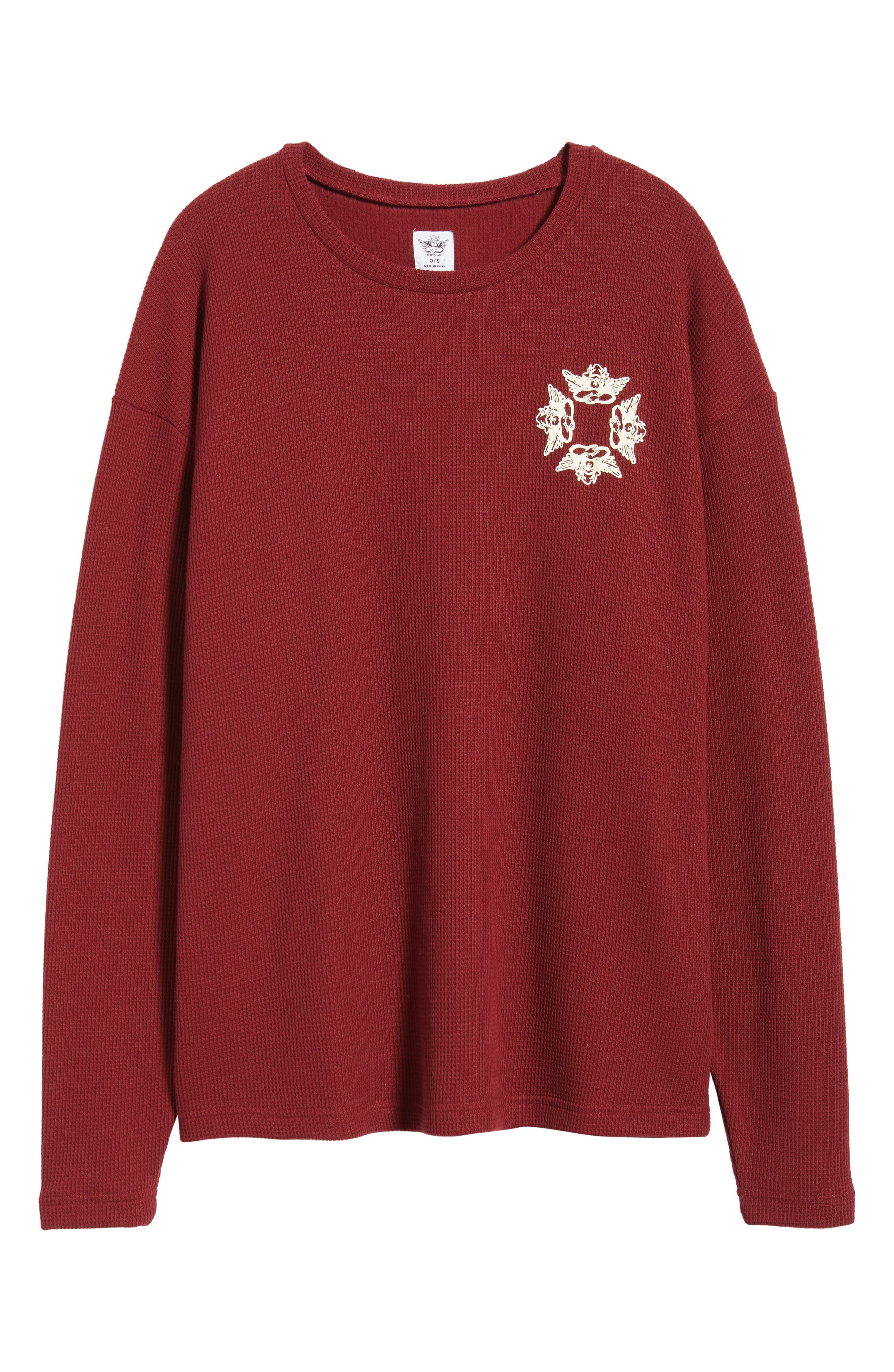 BOYS LIE Mon Cheri Thermal Boyfriend Sweatshirt | Nordstromrack