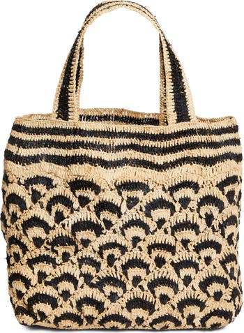 EILAF Madagascar Shell Crochet Raffia Tote | Nordstrom