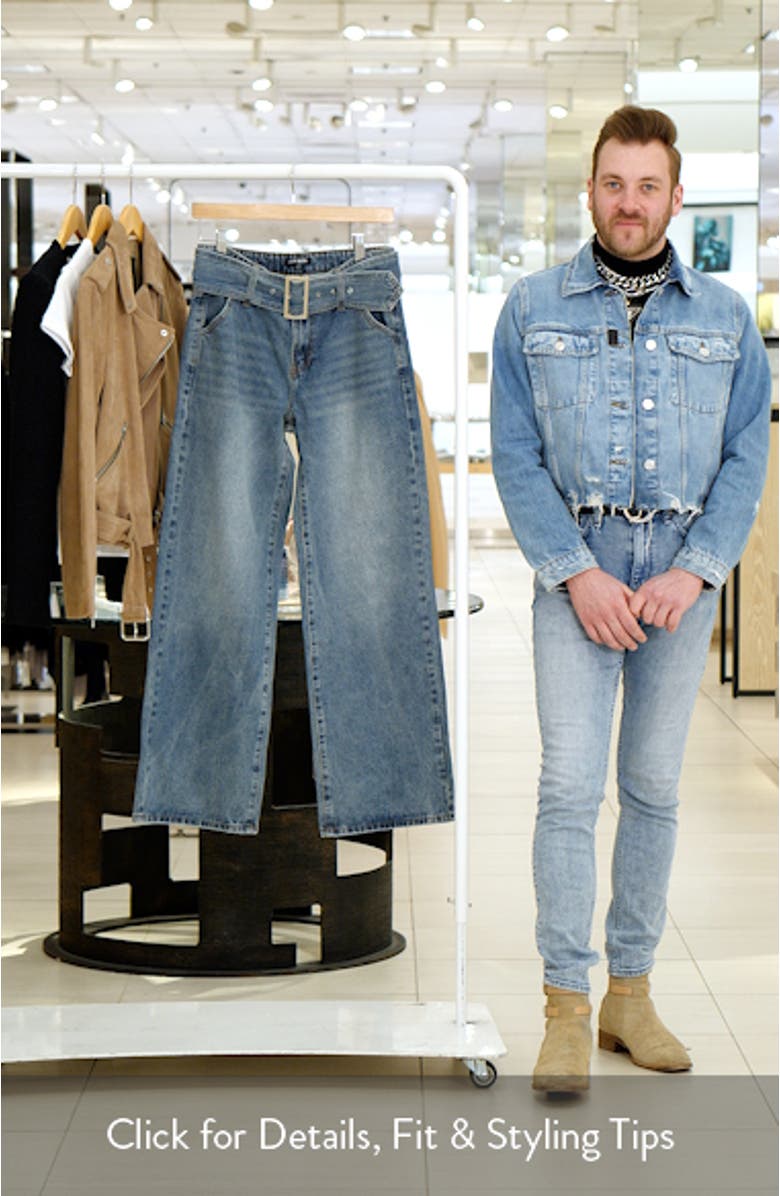 Steve Madden Cove Belted Baggy Low Rise Jeans | Nordstromrack