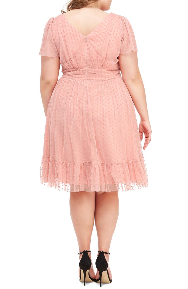 Gal Meets Glam Collection Zelda Retro Dot Shirred Dress | Nordstromrack