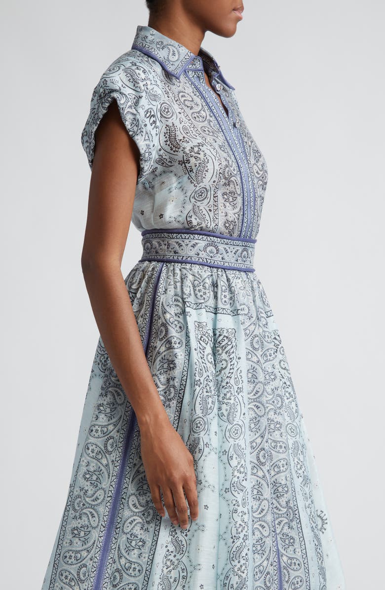 Zimmermann Matchmaker Bandana Linen & Silk Shirt | Nordstromrack