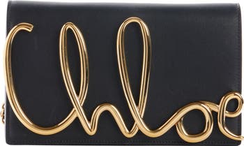 Chloé Script Logo Hardware Leather Shoulder Bag | Nordstrom