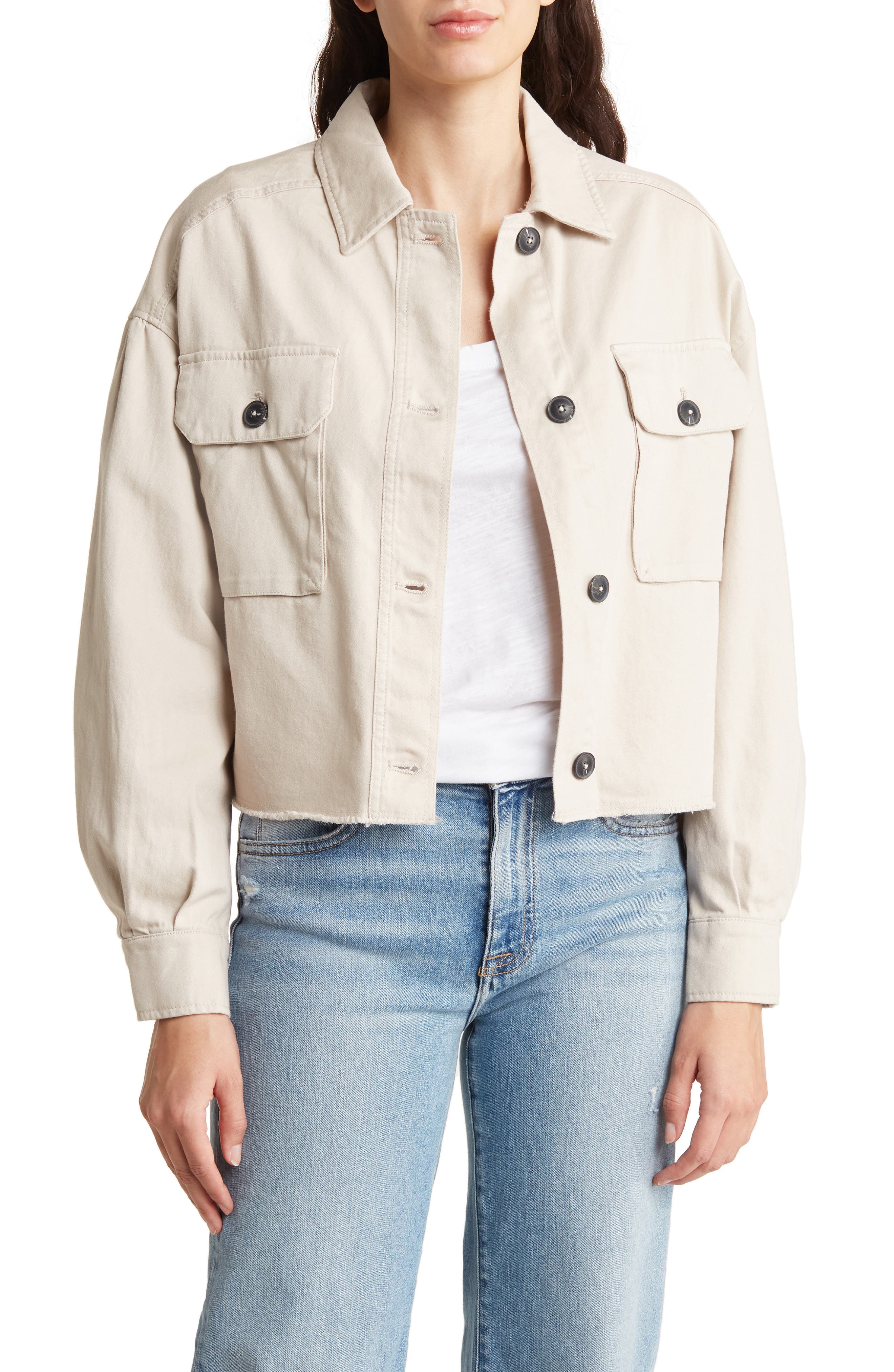 RACHEL Rachel Roy Raw Hem Utility Jacket | Nordstromrack
