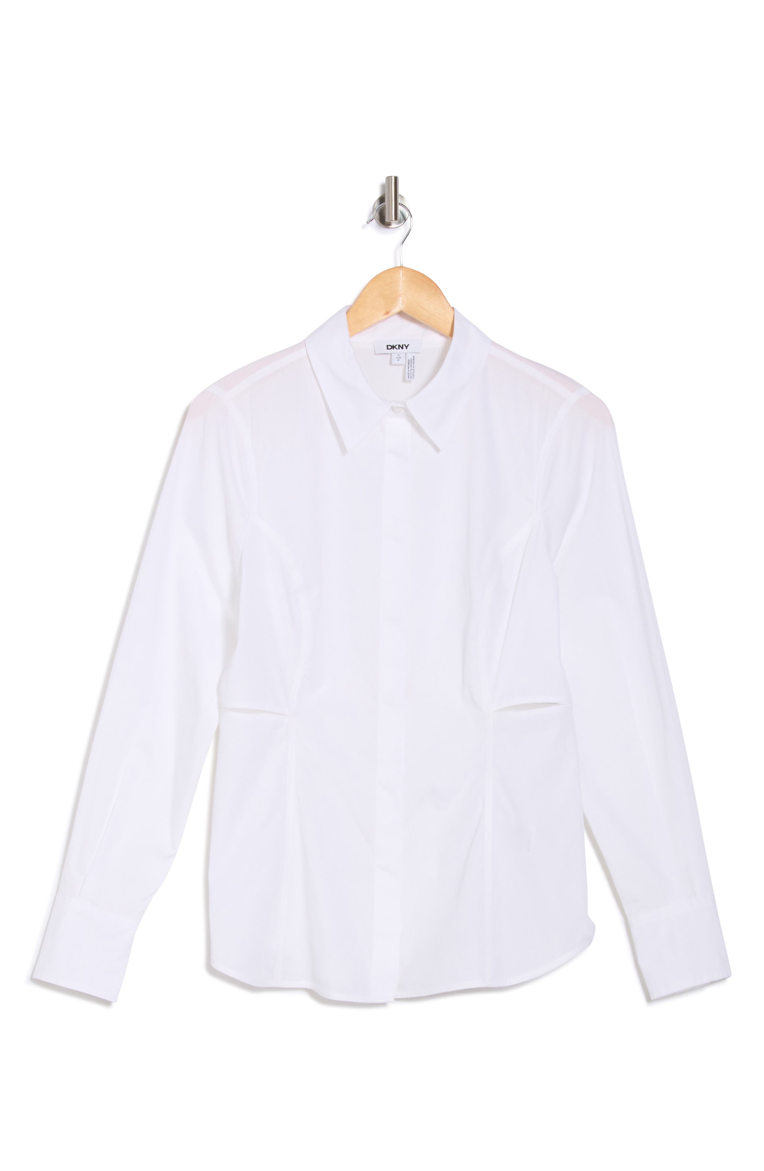 DKNY Long Sleeve Cotton Poplin Button-Up Shirt | Nordstromrack