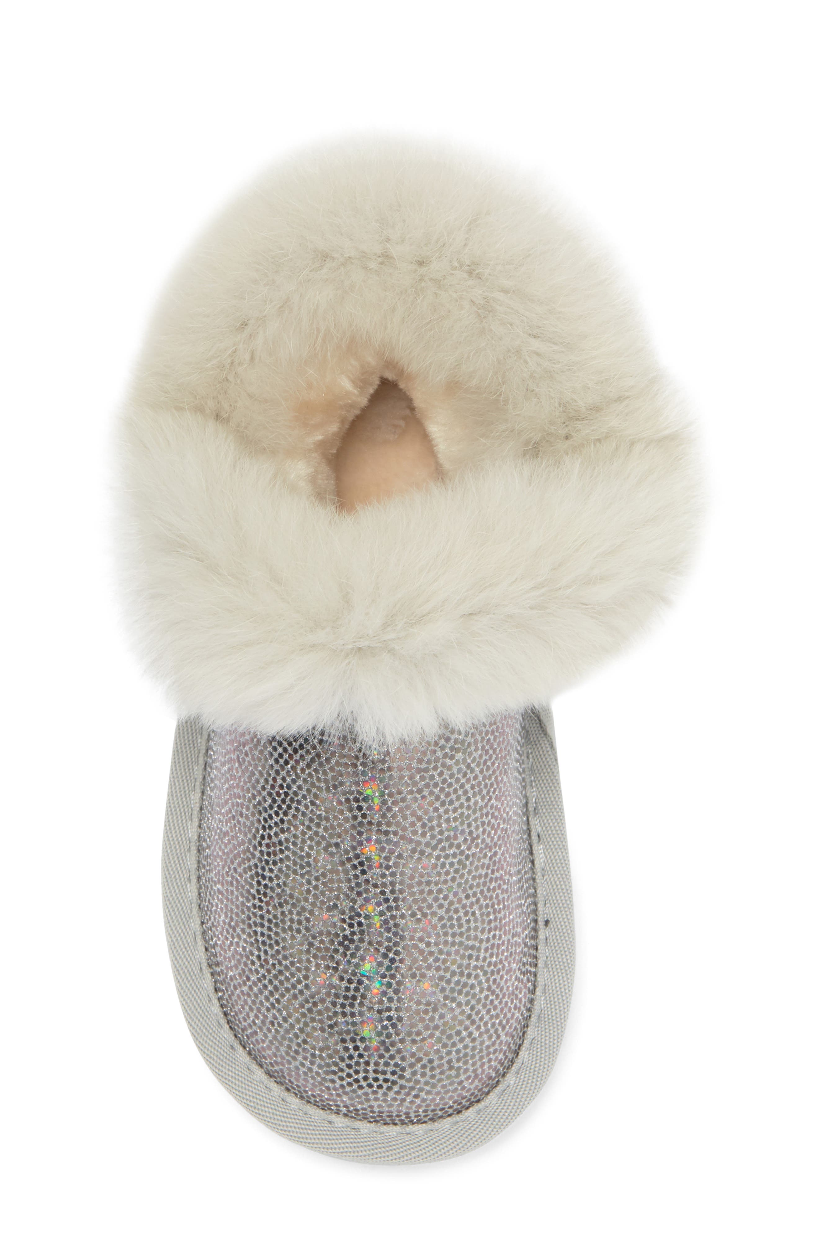 Doe A Dear Kids' Faux Fur Trim Glitter Boot | Nordstromrack