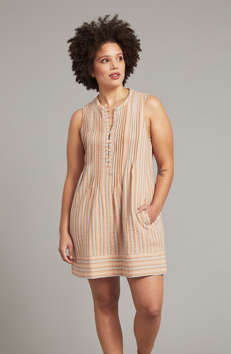 Faherty Isha Pintuck Organic Cotton Minidress | Nordstromrack