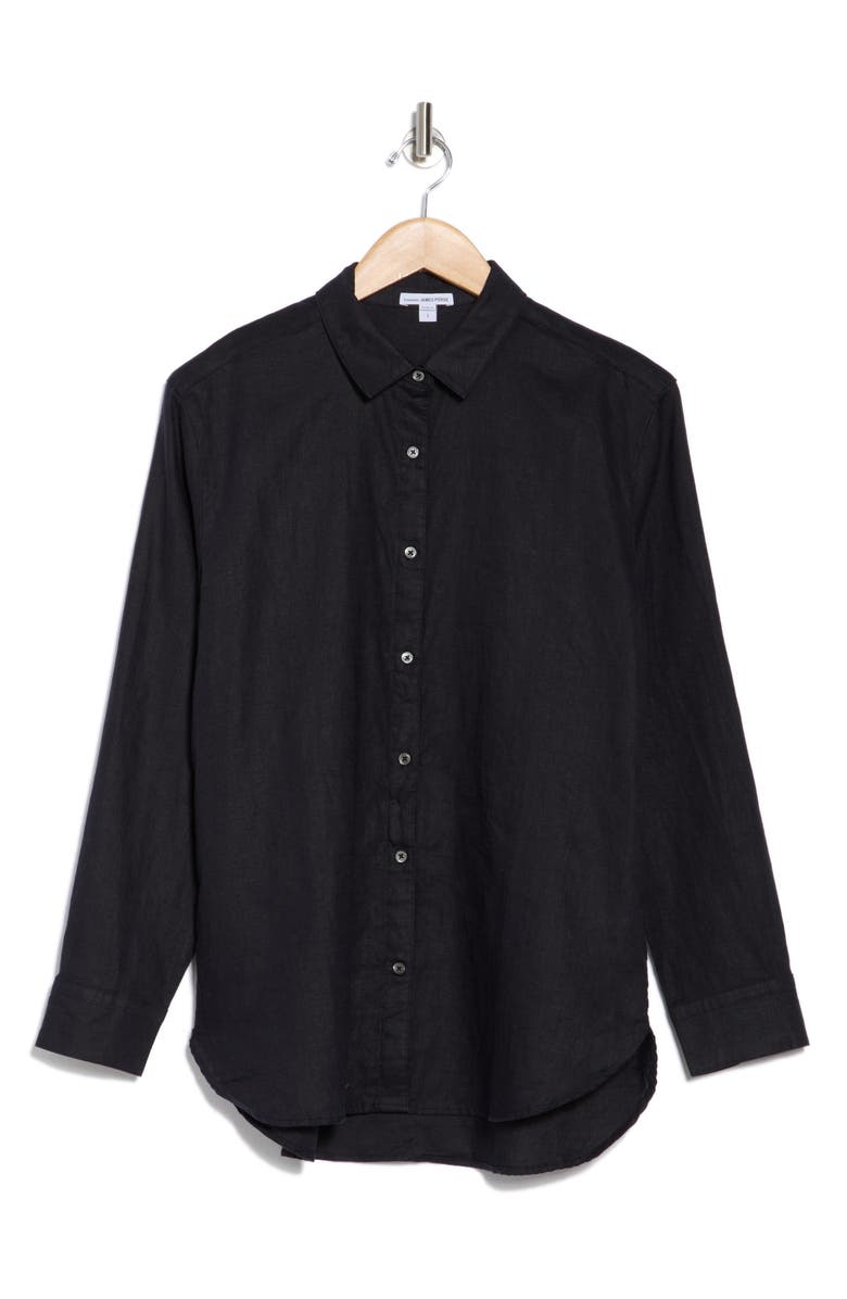 James Perse Linen Button Front Shirt | Nordstromrack