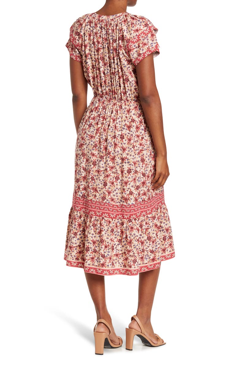 DR2 by Daniel Rainn Double Ruffle Border Print Dress | Nordstromrack
