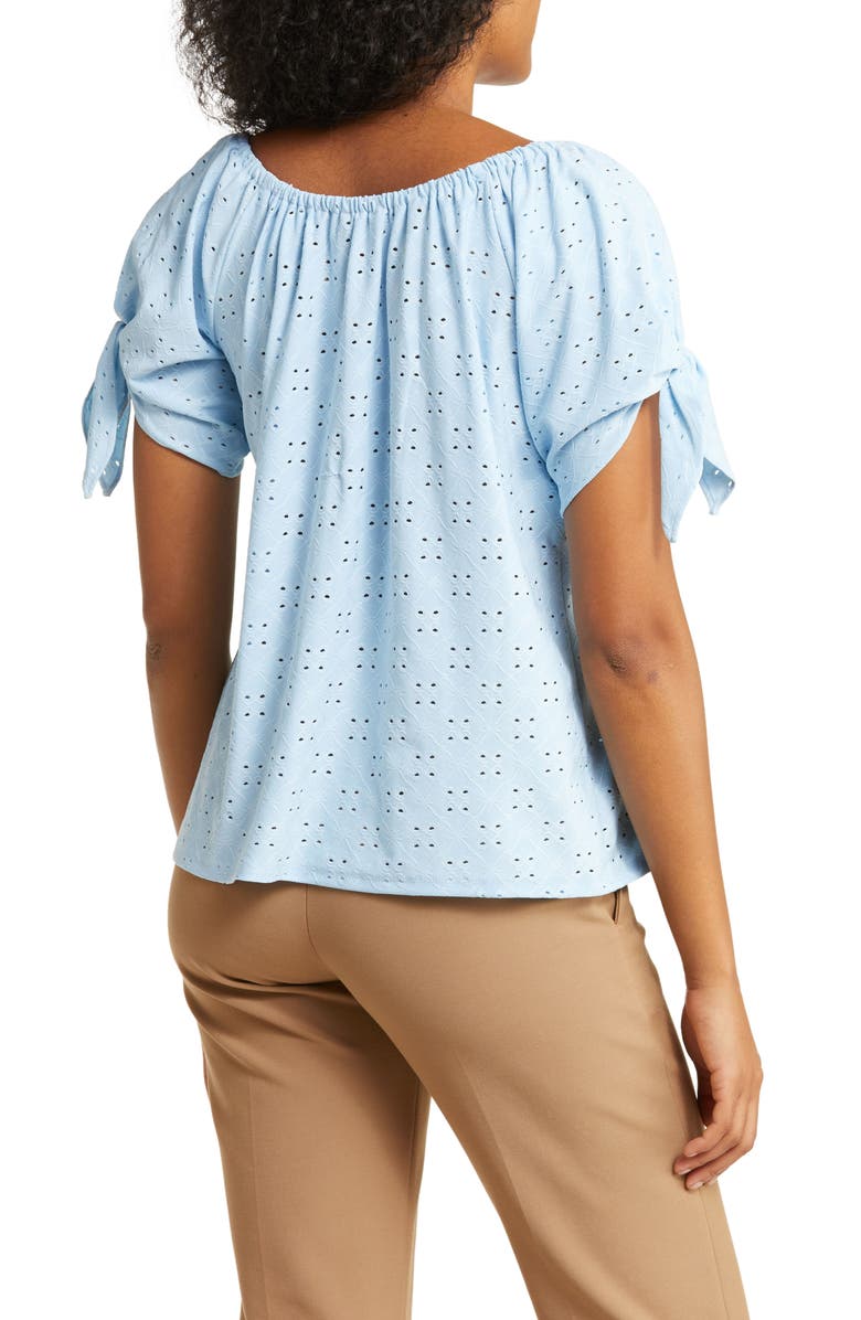 Vince Camuto Cold Shoulder Knit Eyelet Top | Nordstromrack