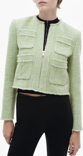 MANGO Zip-Up Tweed Jacket | Nordstrom