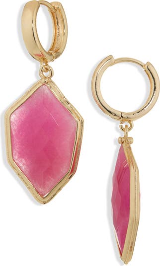Panacea Hot Pink Stone Drop Earrings | Nordstrom