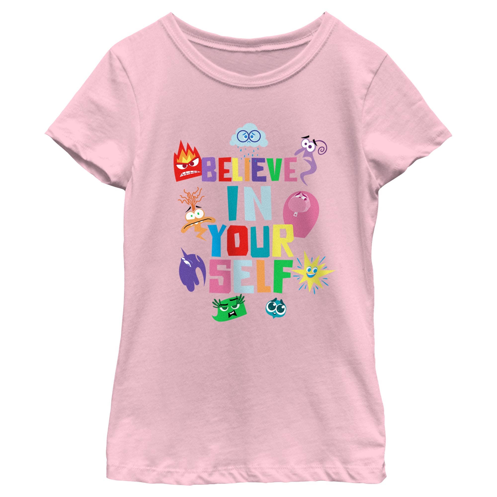 Inside Out 2 Girl's Inside Out 2 Believe In Your Self Graphic T-Shirt ...