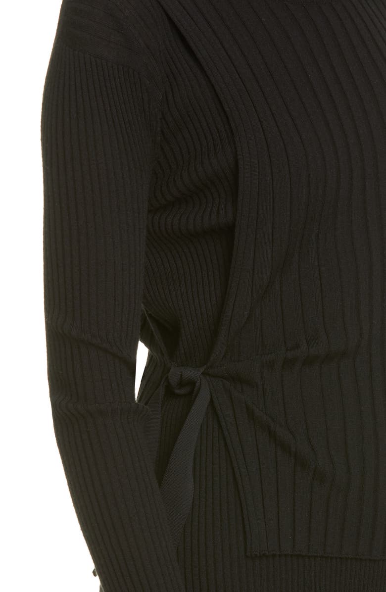 Helmut Lang Ribbed Side Tie Wool Sweater | Nordstrom