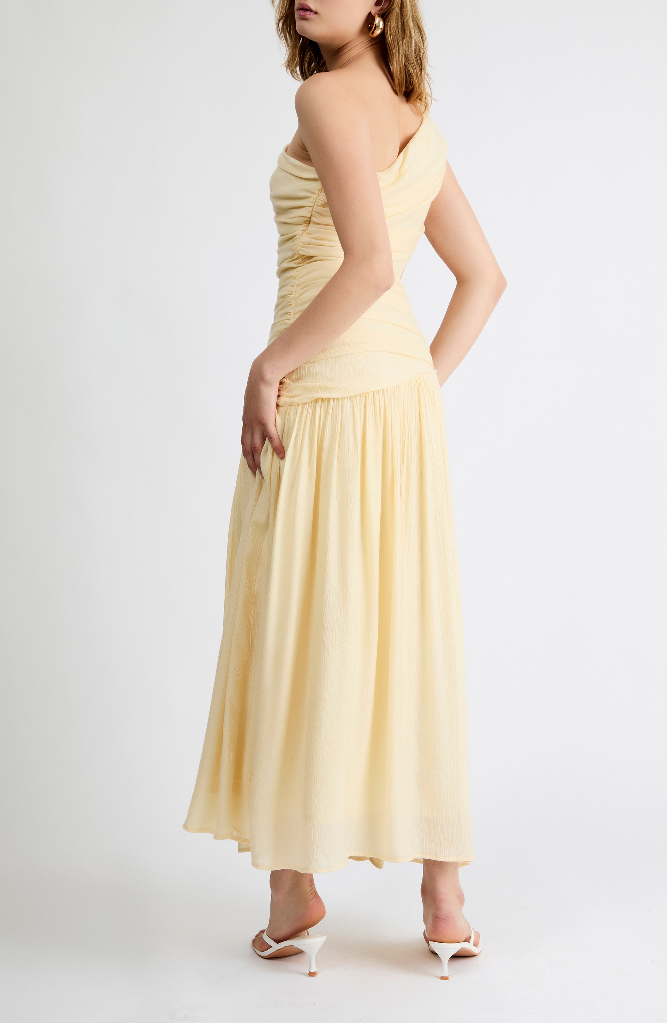 Delilah One-Shoulder Cutout Detail Draped Maxi Dress (Women) | Nordstrom