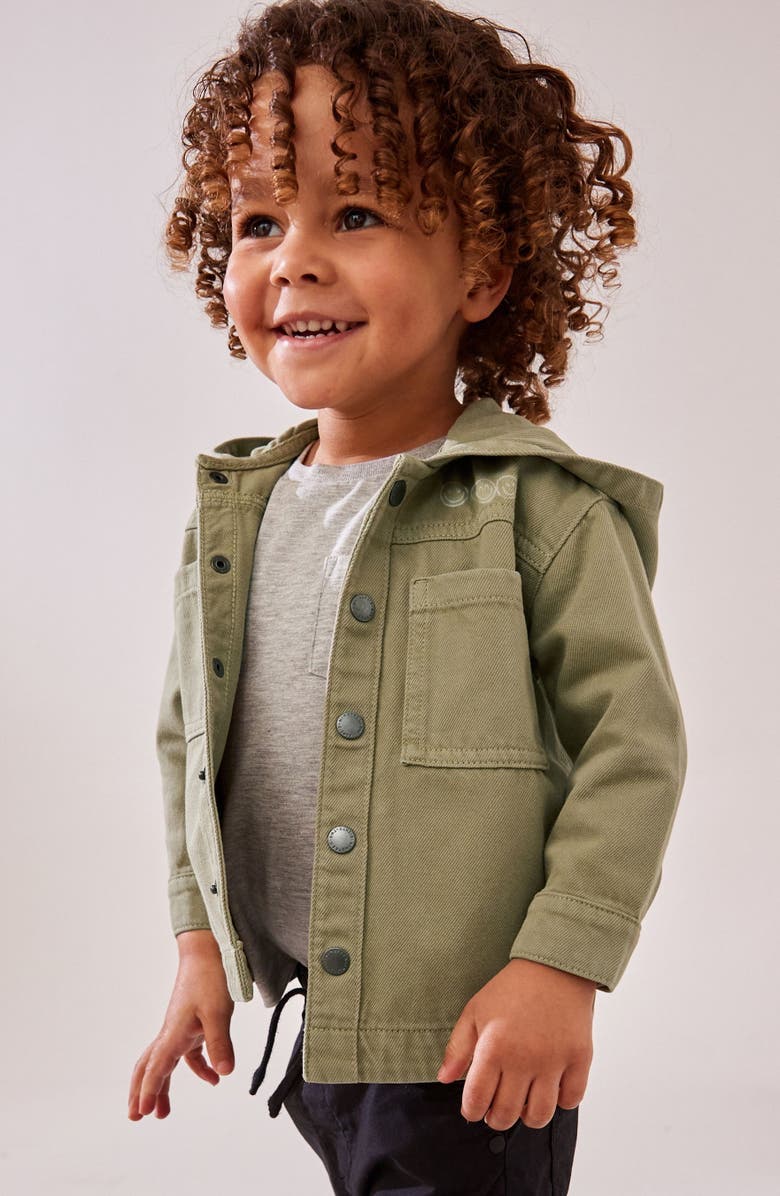 NEXT Kids' Cotton Graphic Hooded Overshirt | Nordstrom