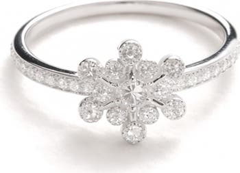 BEST SILVER Cubic Zirconia Snowflake Ring | Nordstromrack