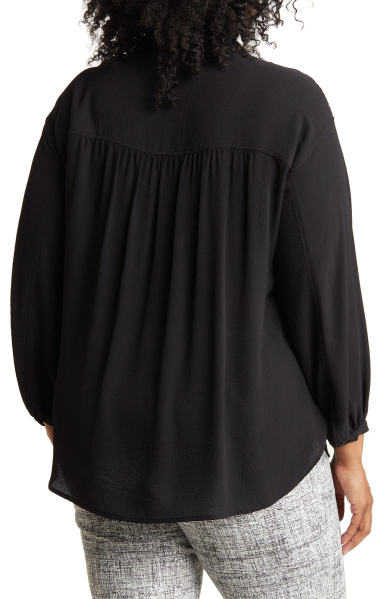 MAX STUDIO Textured Collar Button-Up Shirt | Nordstromrack