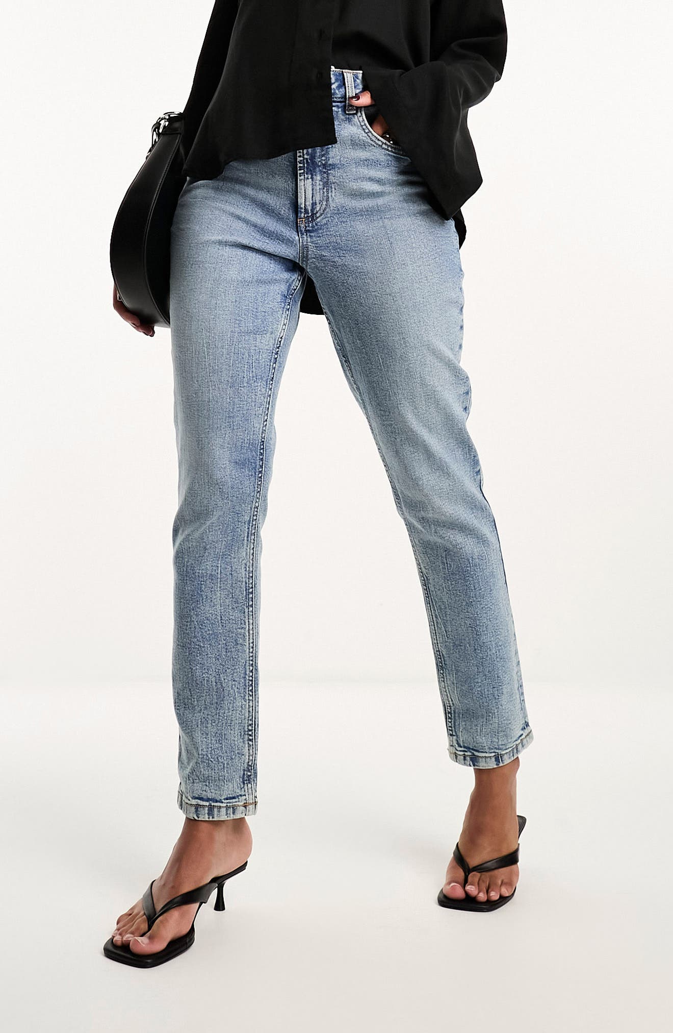 ASOS DESIGN High Waist Slim Mom Jeans | Nordstromrack