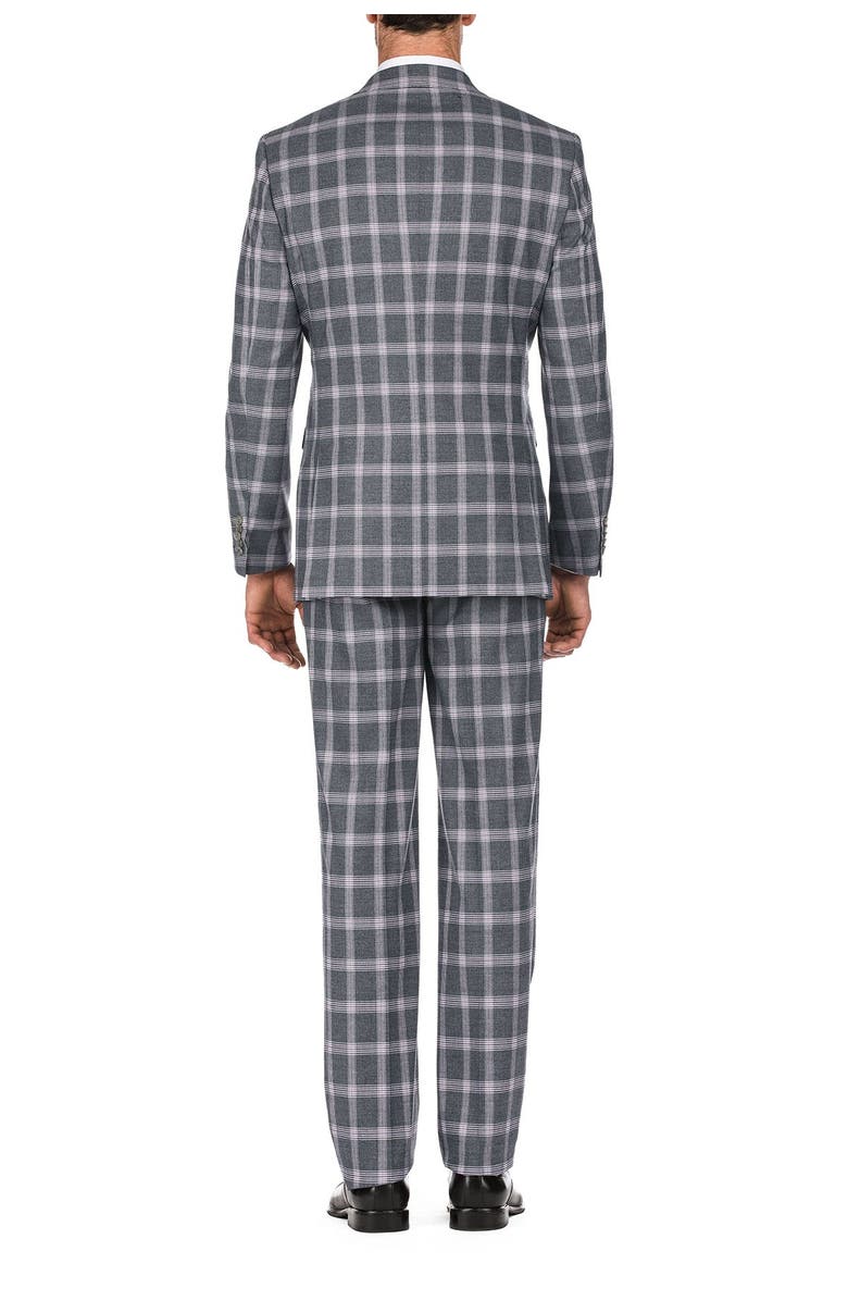 English Laundry Gray Plaid Slim Fit Peak Lapel Suit | Nordstromrack
