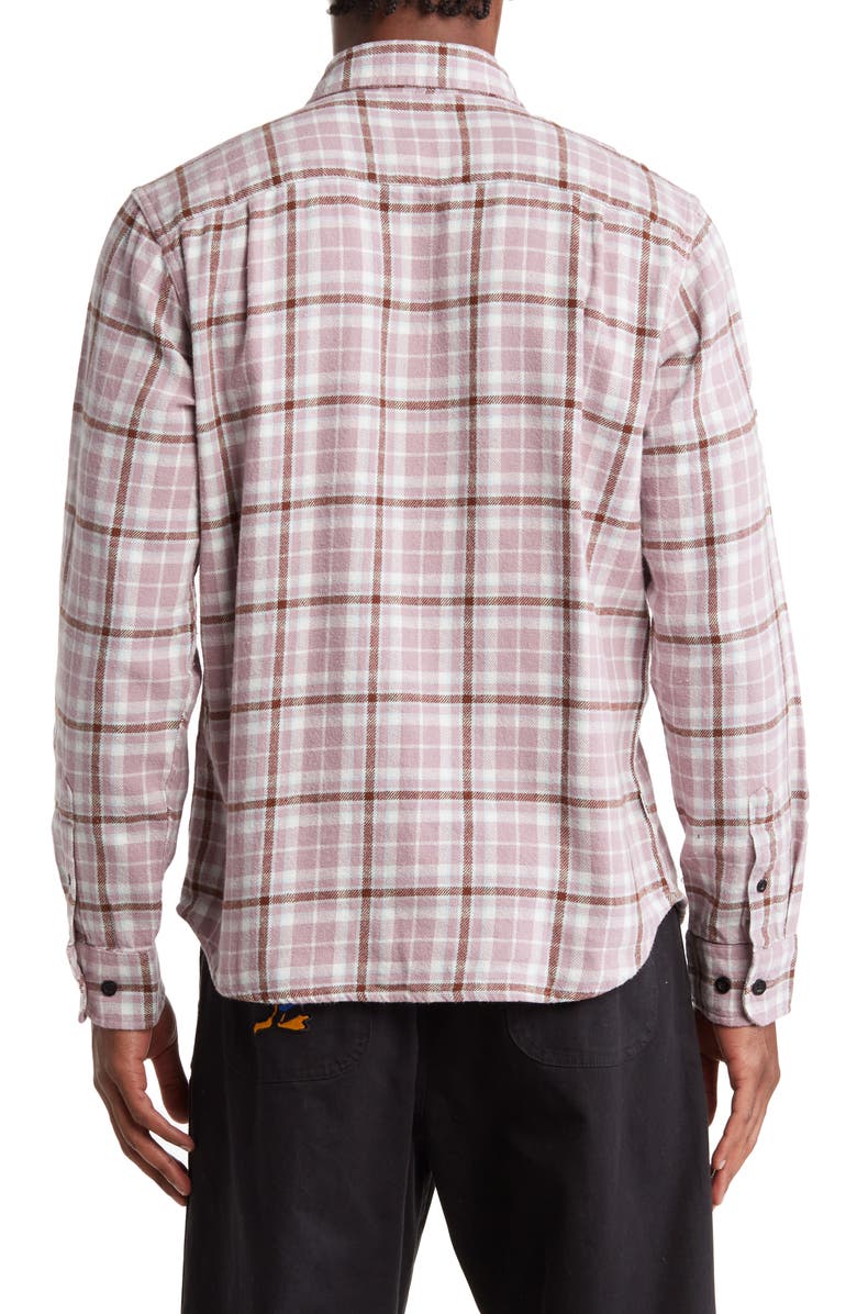 Obey Men's Cole Plaid Organic Cotton Flannel Button-Up Shirt ...