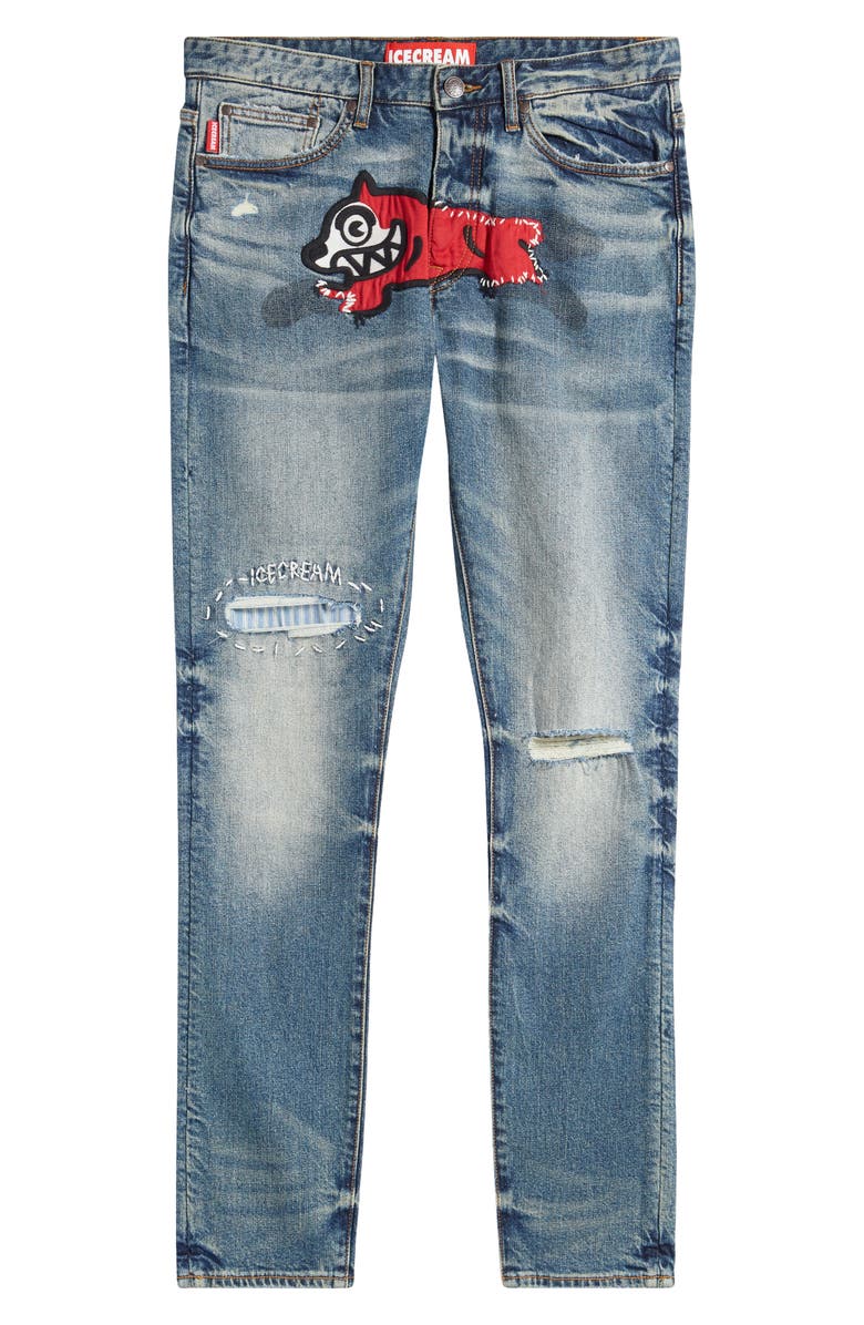 ICECREAM Reduce Reuse Repair Ripped Jeans | Nordstromrack