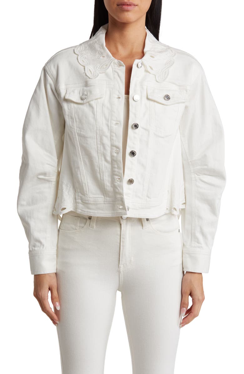 Derek Lam 10 Crosby Tove Eyelet Crop Denim Jacket | Nordstromrack