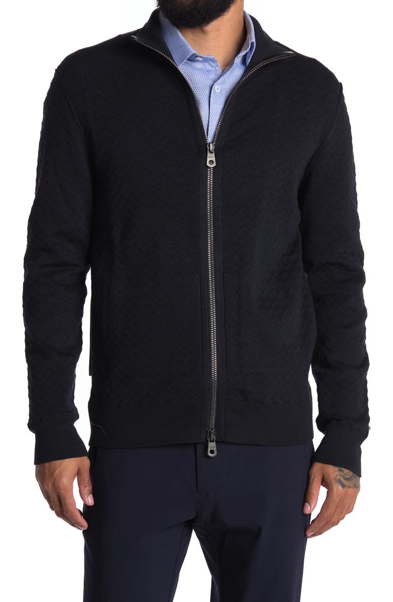 FERRAGAMO Zip Up Knit Jacket | Nordstromrack