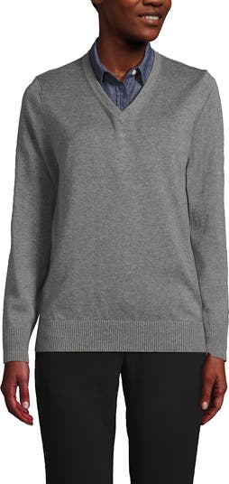 Lands' End Cotton Modal V-neck Sweater | Nordstrom