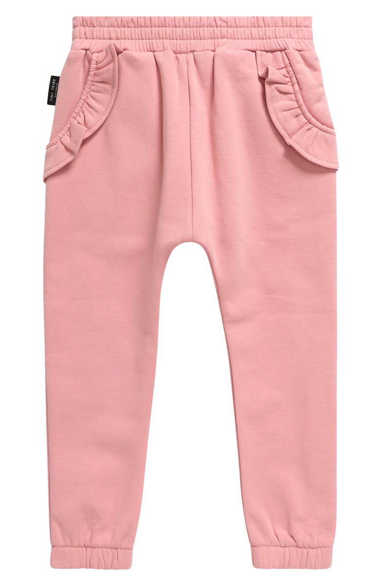 TINY TRIBE Kids' Frill Pocket Cotton Sweatpants | Nordstromrack