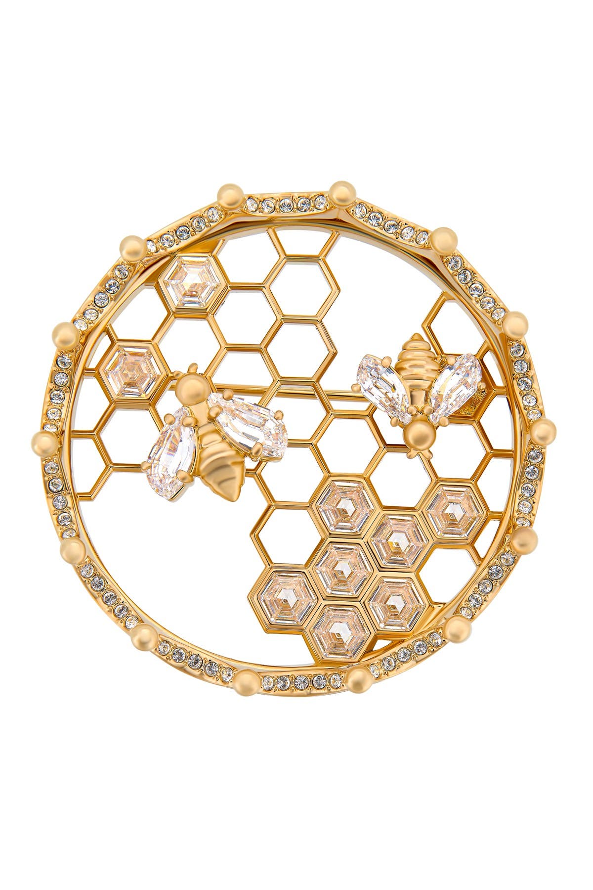 Swarovski Bee A Queen 23K Yellow Gold Plated Clear Swarovski Crystal ...