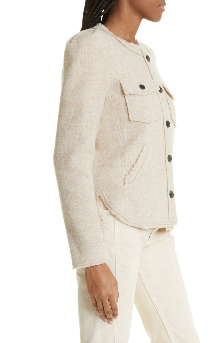Isabel Marant Étoile Nelly Frayed Puff Shoulder Jacket | Nordstromrack