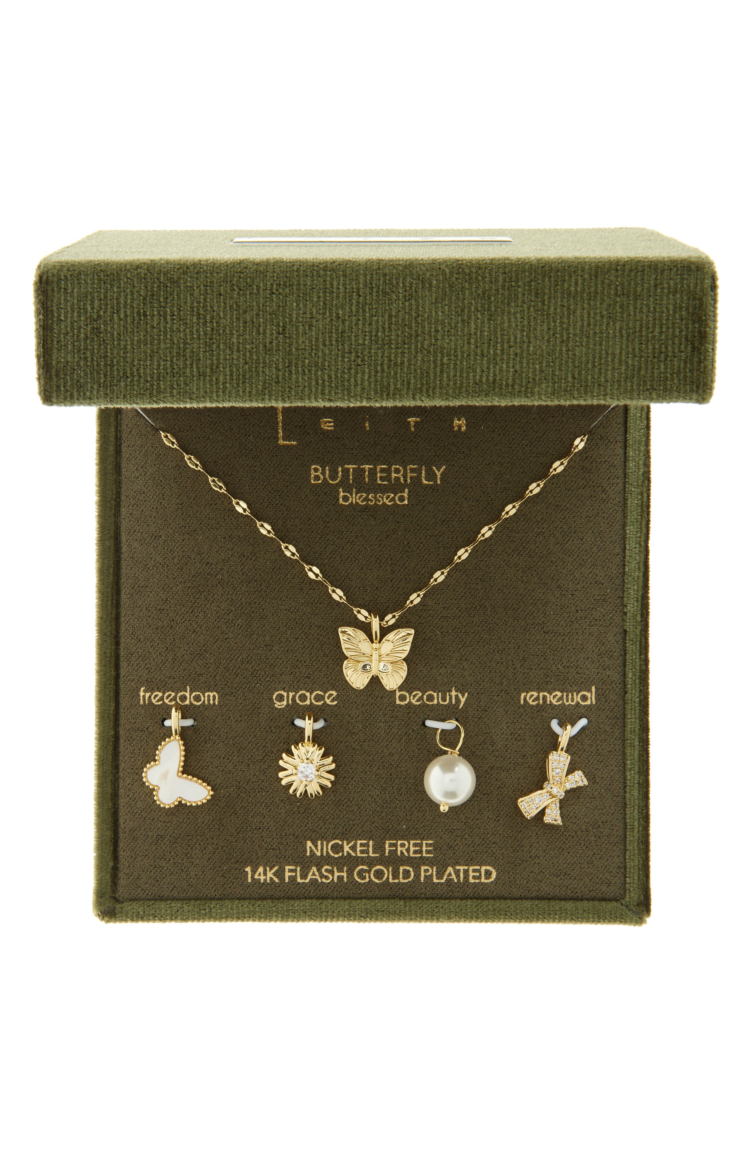 Make Your Own CZ & Faux Pearl Butterfly Charm Necklace (Women ...