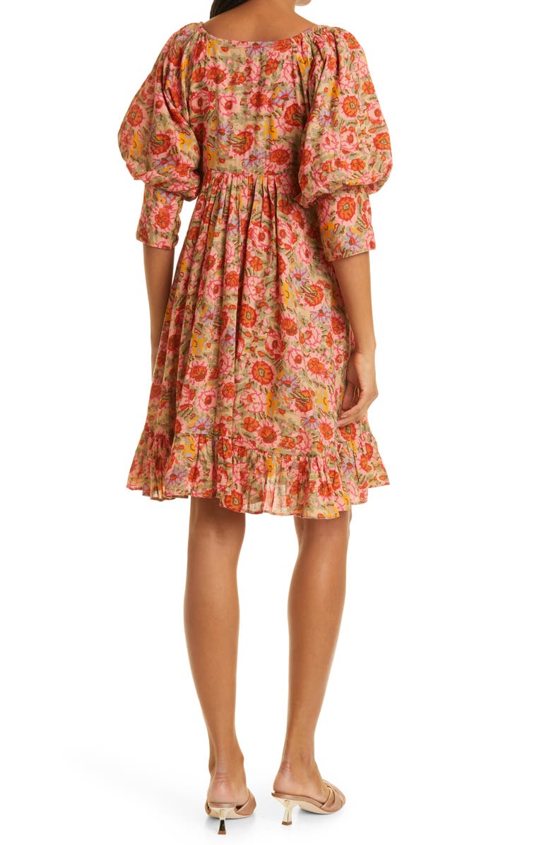 byTiMo Short Sleeve Floral Babydoll Dress | Nordstromrack