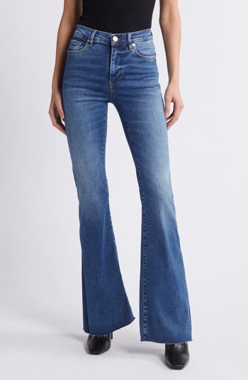 FRAME Le Easy Flare Raw Hem Jeans | Nordstromrack